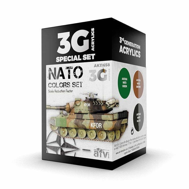 Набор красок Afv Paint Set - Nato Colors 3g