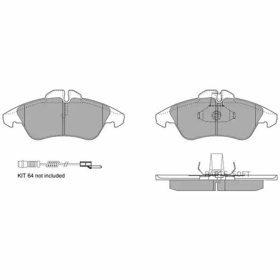 Колодки тормозные передние 156x65x19, ATE (MB Sprinter/Vito, VW LT) Mercedes Sprinter Classic (13-) (909) диск. перед. от официального дистрибьютора, FREMAX, артикул FBP1032