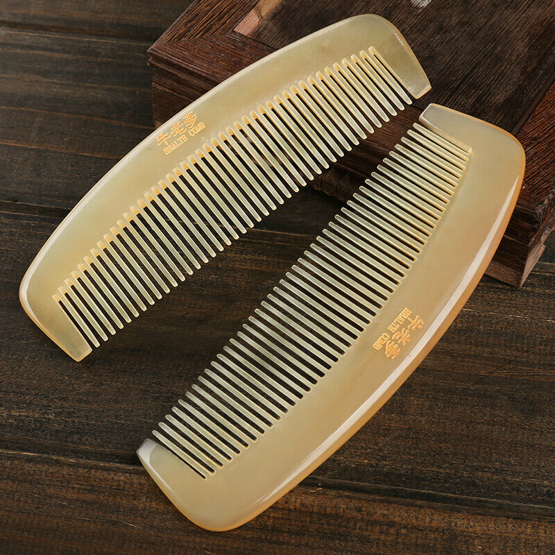 Niu Laopei Natural Horn Comb for Women Long Hair Home Head Meridian Massage Comb