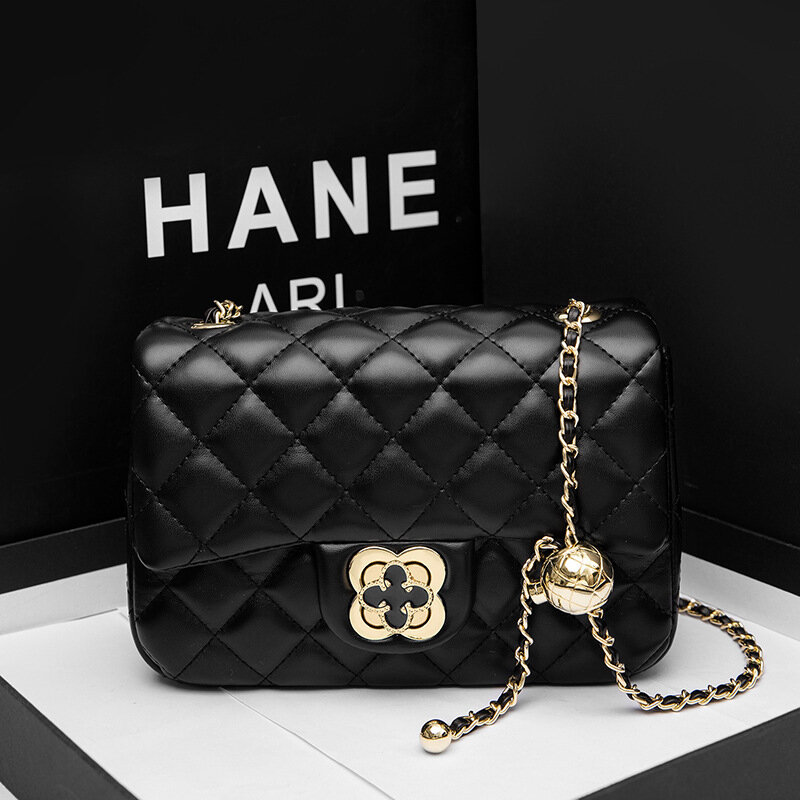 Трансграничная доставка небольших сумок-цепочек в стиле Chanel с алмазным узором, модных и универсальных, стильных женских сумок на плечо и через плечо, маленьких квадратных сумок.