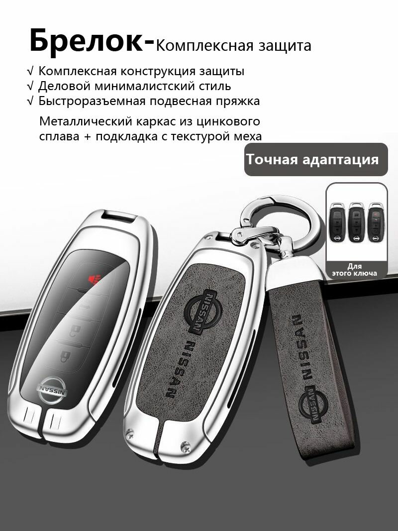 Чехол для ключа Nissan Sentra B18, X-Trail T33, Altima L34, Pathfinder 2020-2025, кейс с прозрачной TPU-панелью для смарт-ключа