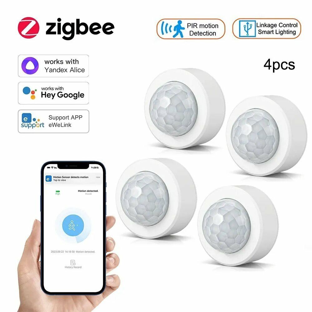 Умный Датчик движения Zigbee с Алисой, Zigbee2mqtt , (eWelink) PIR Motion Sensor