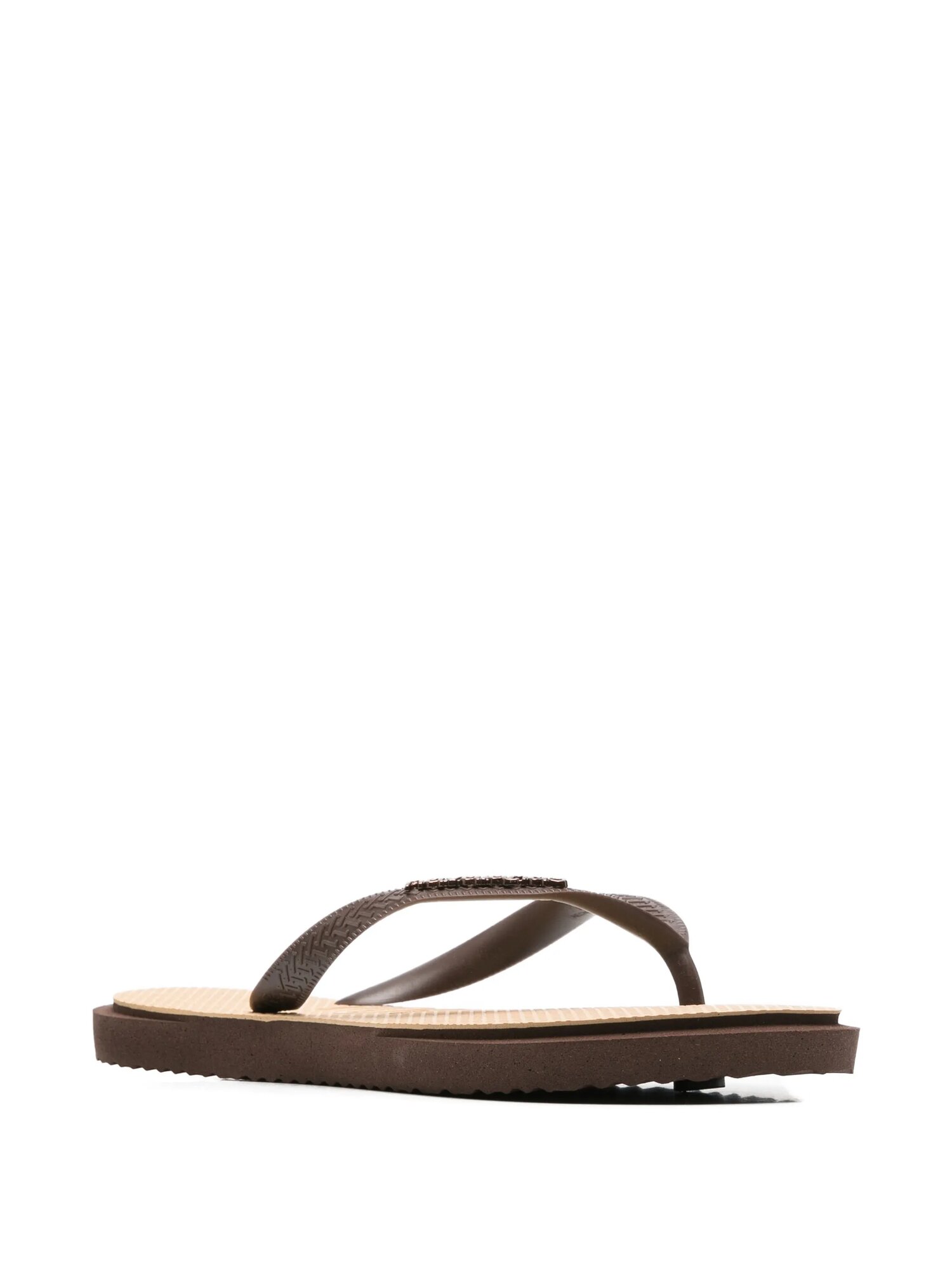 Шлёпанцы havaianas Logo-plaque flip flops, размер 41-42 EU, brown — фото 1