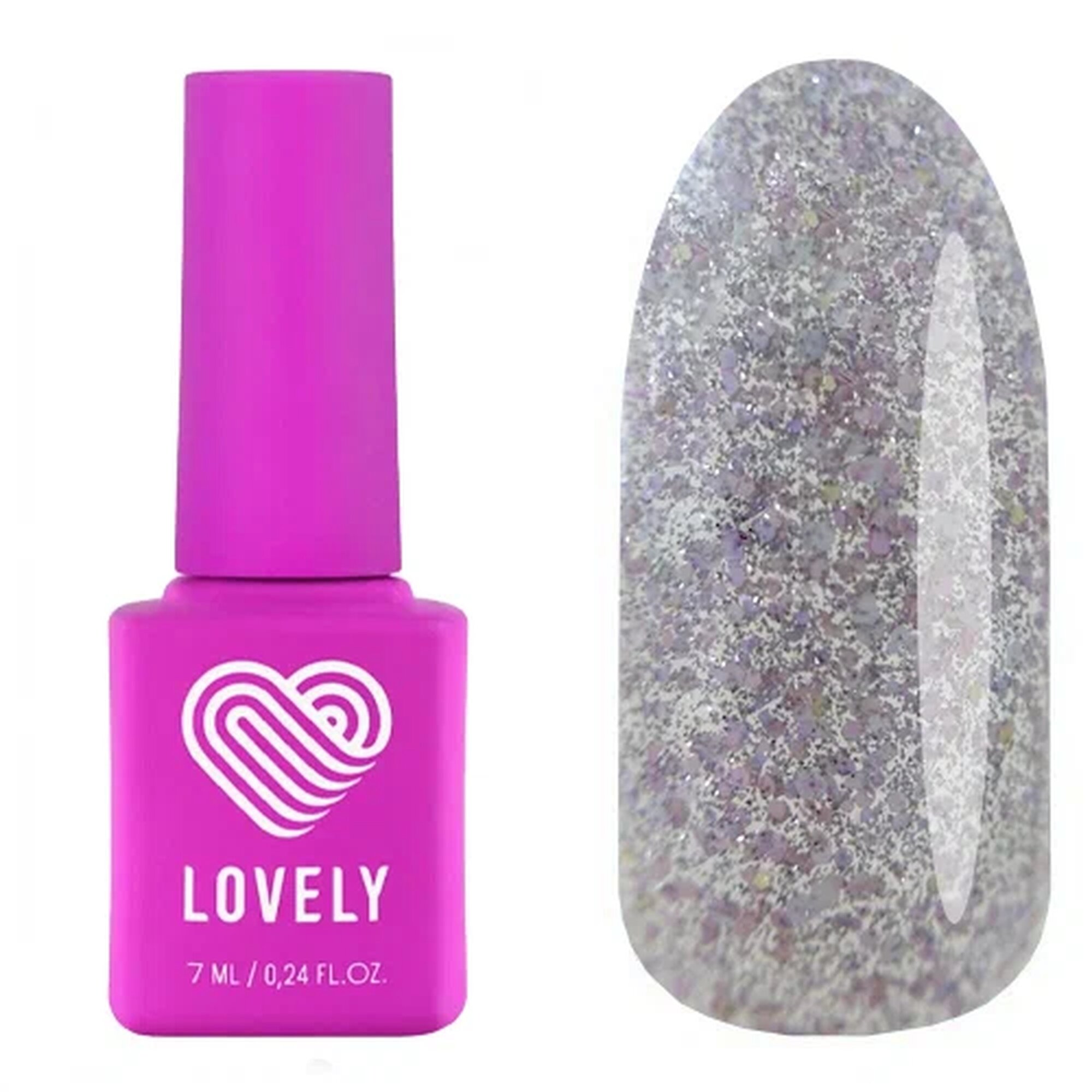 База светоотражающая PE03 с хлопьями, коллекция Peony,7 ml Lovely