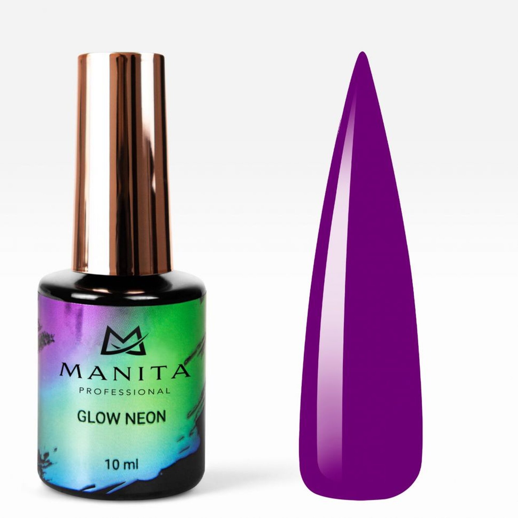 Гель лак MANITA "NEON" №22 10 мл, неоновый, фиолетовый, насыщенный
