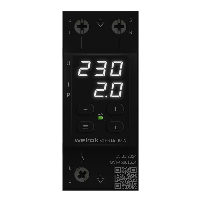 Реле напряжения VI-63 bk Welrok 4660251140656
