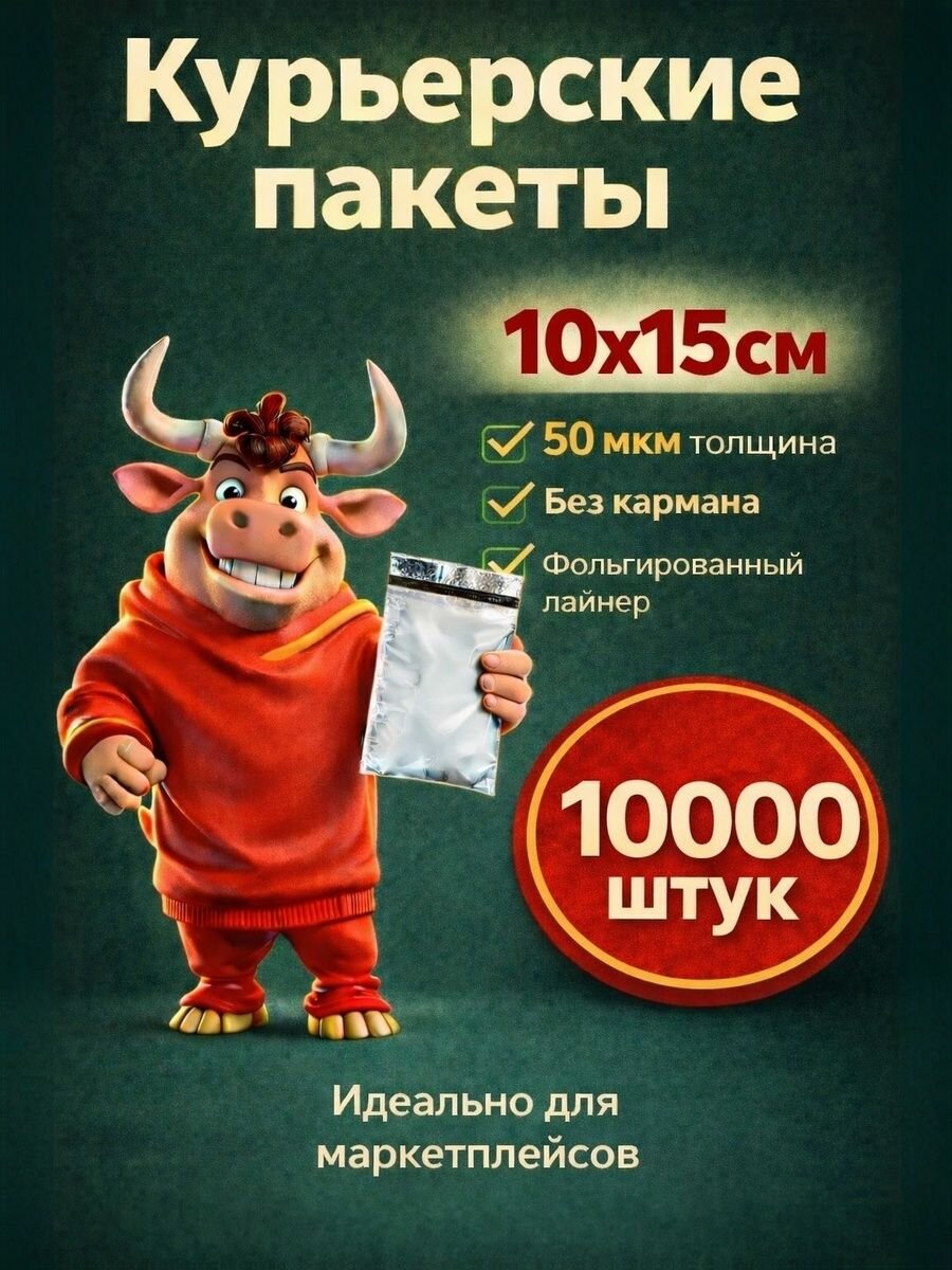 Курьерский пакет, 10х15 см, сейф пакет, почтовый 100х150 мм 10000 шт