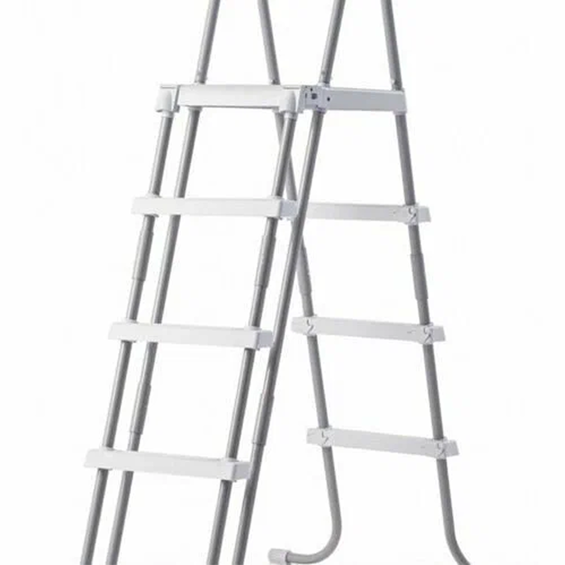 Лестница для бассейна 122см, Intex 28076, металл/пластик, серый — фото 1