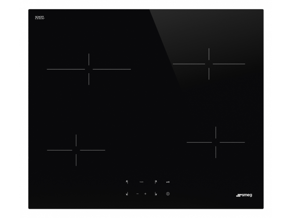 Варочная панель Smeg SE264TD1, 60см, черная, с управлением Touch Control