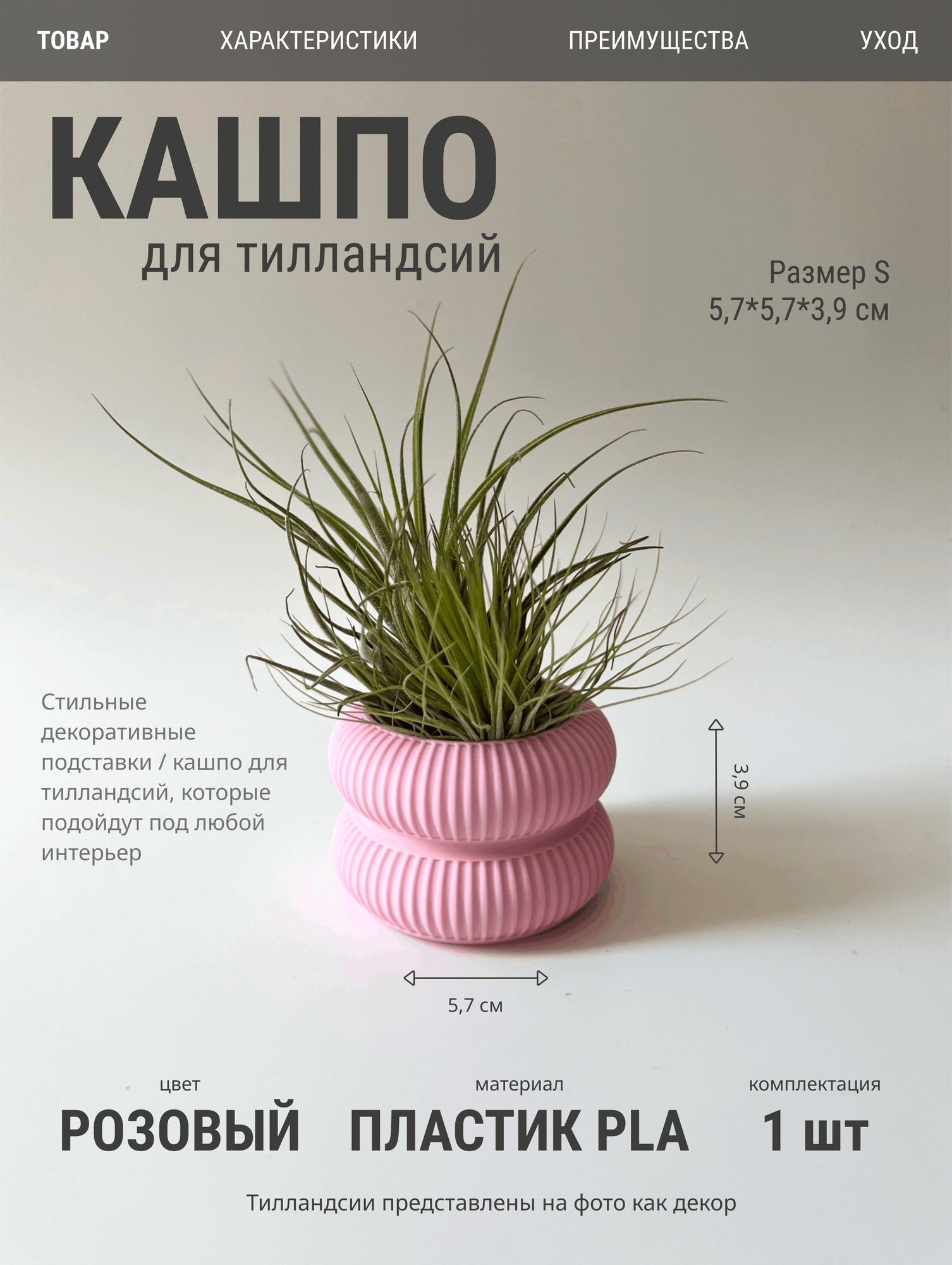 Подставка для тилландсий, S