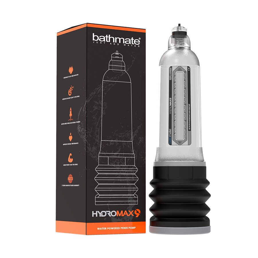 Гидропомпа Bathmate Hydromax9 прозрачная, пластик, 33.7 см, диаметр 5.843 см — фото 1