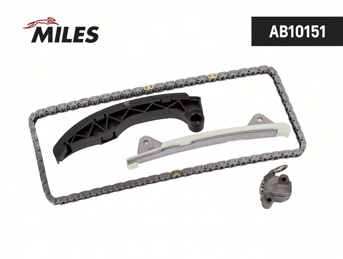 Комплект цепи ГРМ TOYOTA 1.0i 1KR-FE 05- без звездочек AB10151 Miles арт. AB10151