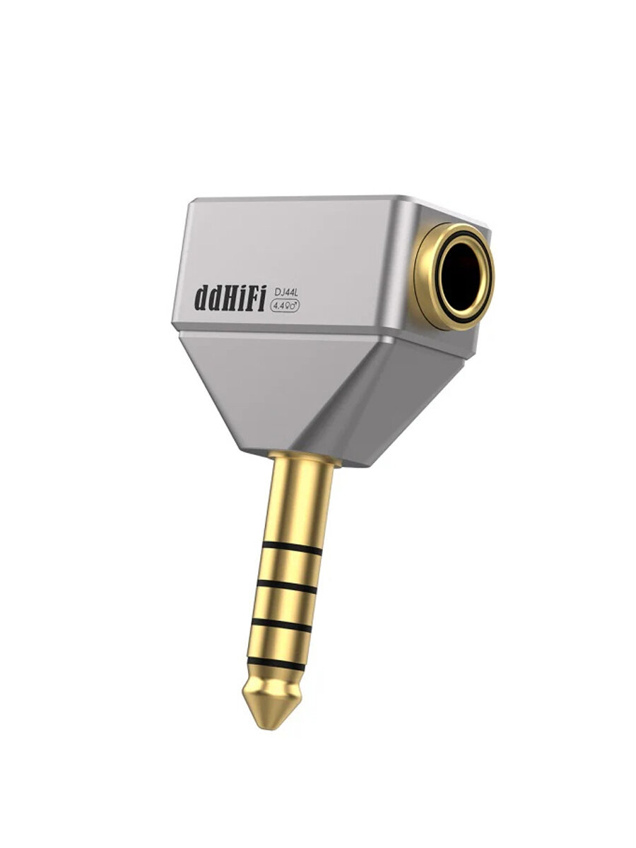 DdHifi DJ44L 4.4 мм (Female) - 4.4 мм (Male), серебристый, адаптер