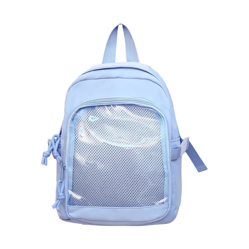 Мини-рюкзак для женщин, Kawaii Itabag для девочек со значками, рюкзак с дисплеем, женский прозрачный рюкзак Ita Bag JK Lolita Bag Girl