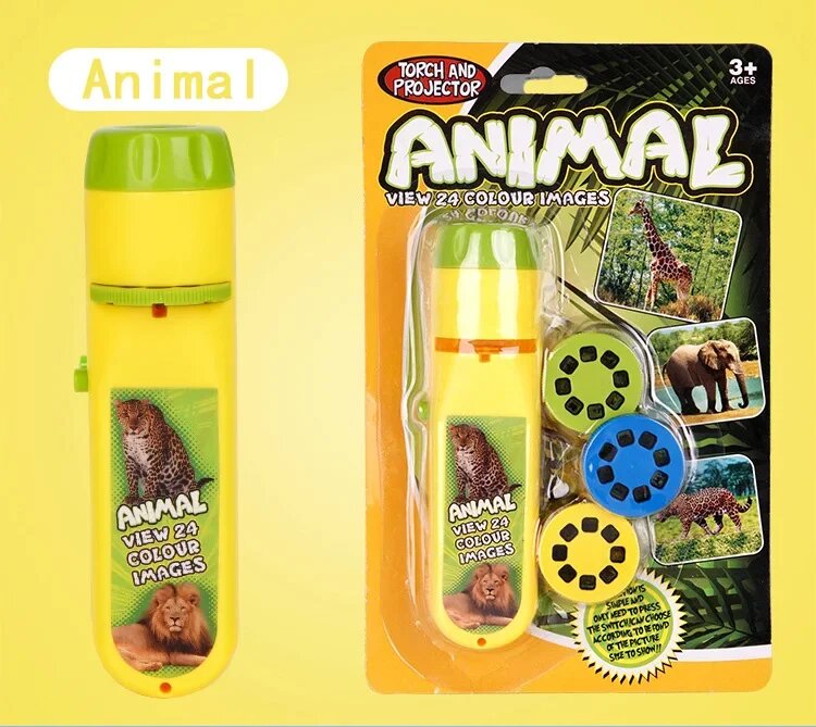 Детский проектор-фонарик Animal, 24 изображения