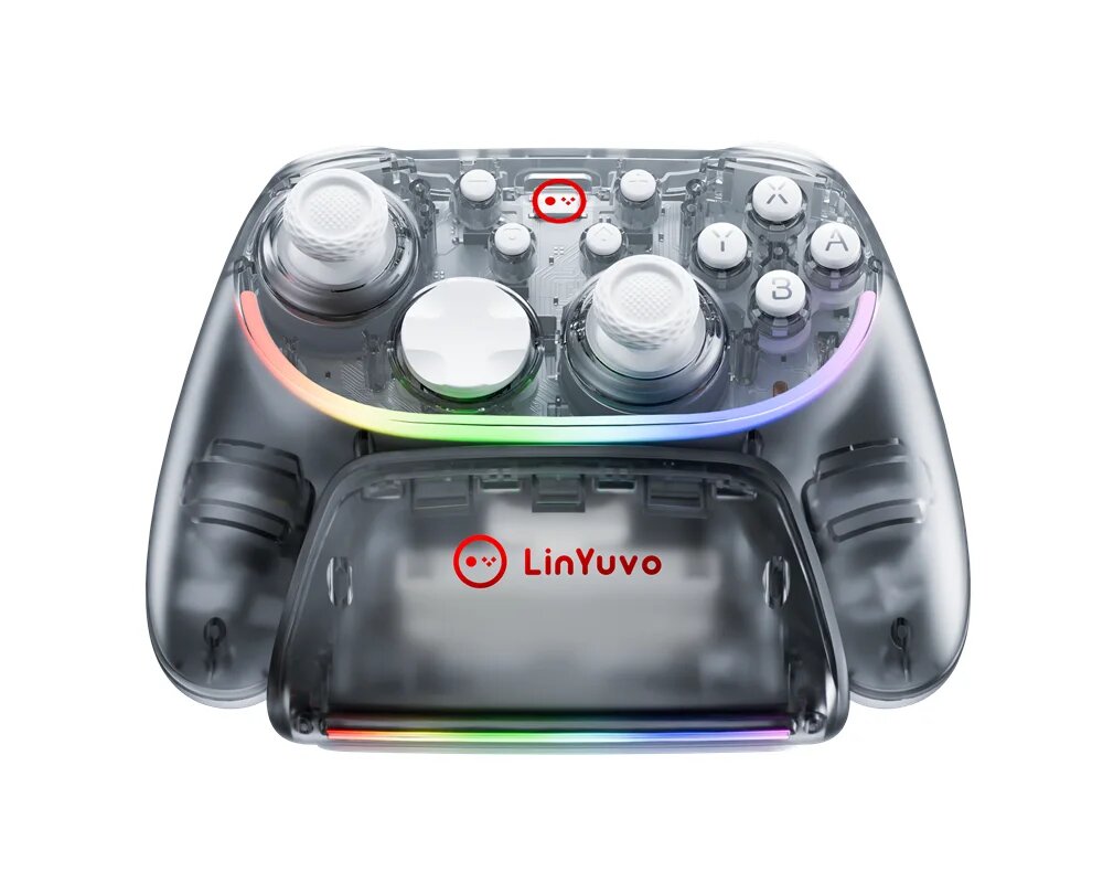 OWLLON LinYuvo KS55 геймпад беспроводной для Switch, Transparent Grey