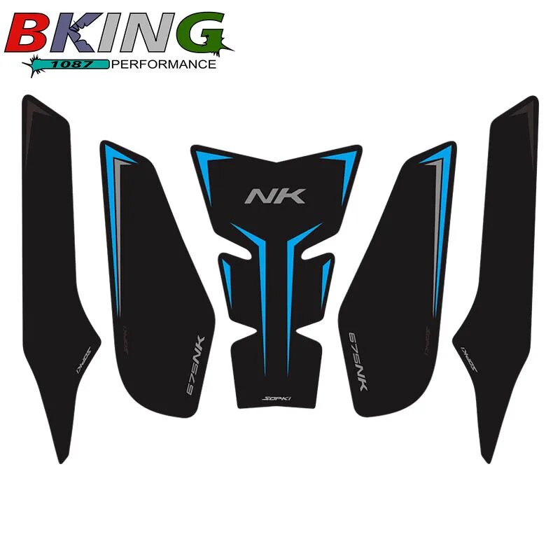 Наклейки на бак CFMOTO 675NK NK 2025+ Черный/Blue
