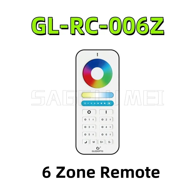 Пульт дистанционного управления GLEDOPTO GL-RC-006Z для RGB LED 6 зон