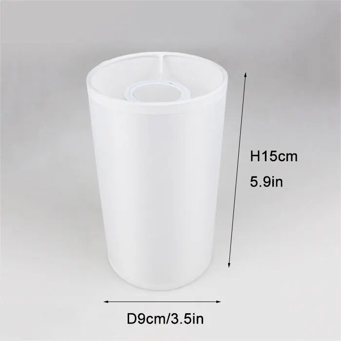 Белый абажур для лампы D9xH15cm E26 E27