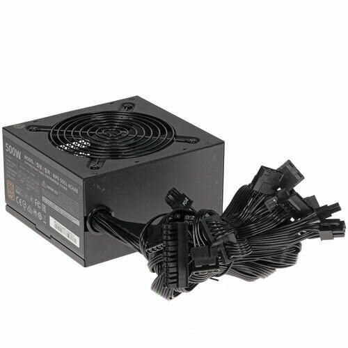 Блок питания Cooler Master MWE Bronze V2 500W (MPE-5001-ACAAB-EU) черный - 500 Вт, 80+ Bronze, ATX 20+4 пин, 4 pin + 4 pin CPU, 6 SATA, 2 x 6 pin PCI-E