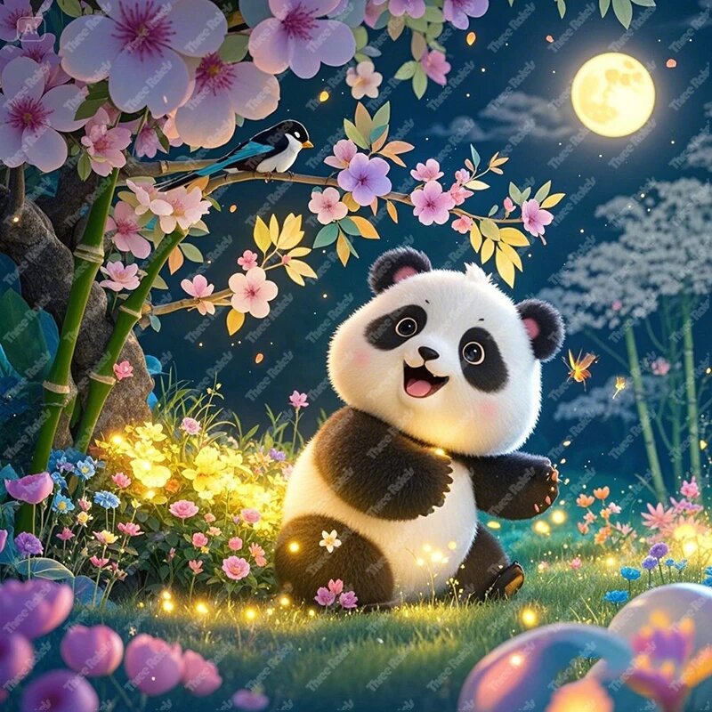 Наклейка на стену Happy Panda, цвет QHH179-5