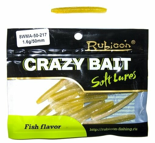 Съедобная силиконовая приманка RUBICON Crazy Bait WMA 1.6g, 50mm, цвет 217