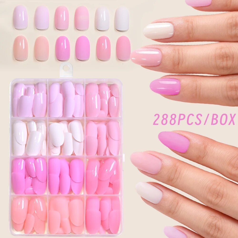 Накладные ногти миндаль Style 3, 24 цвета