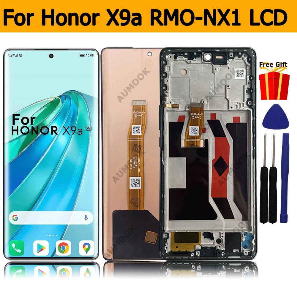 Дисплейный модуль X9A AMOLED 6.67' для HUAWEI Honor X9A (RMO-NX1) с тачскрином и рамкой, замена для Honor X9A