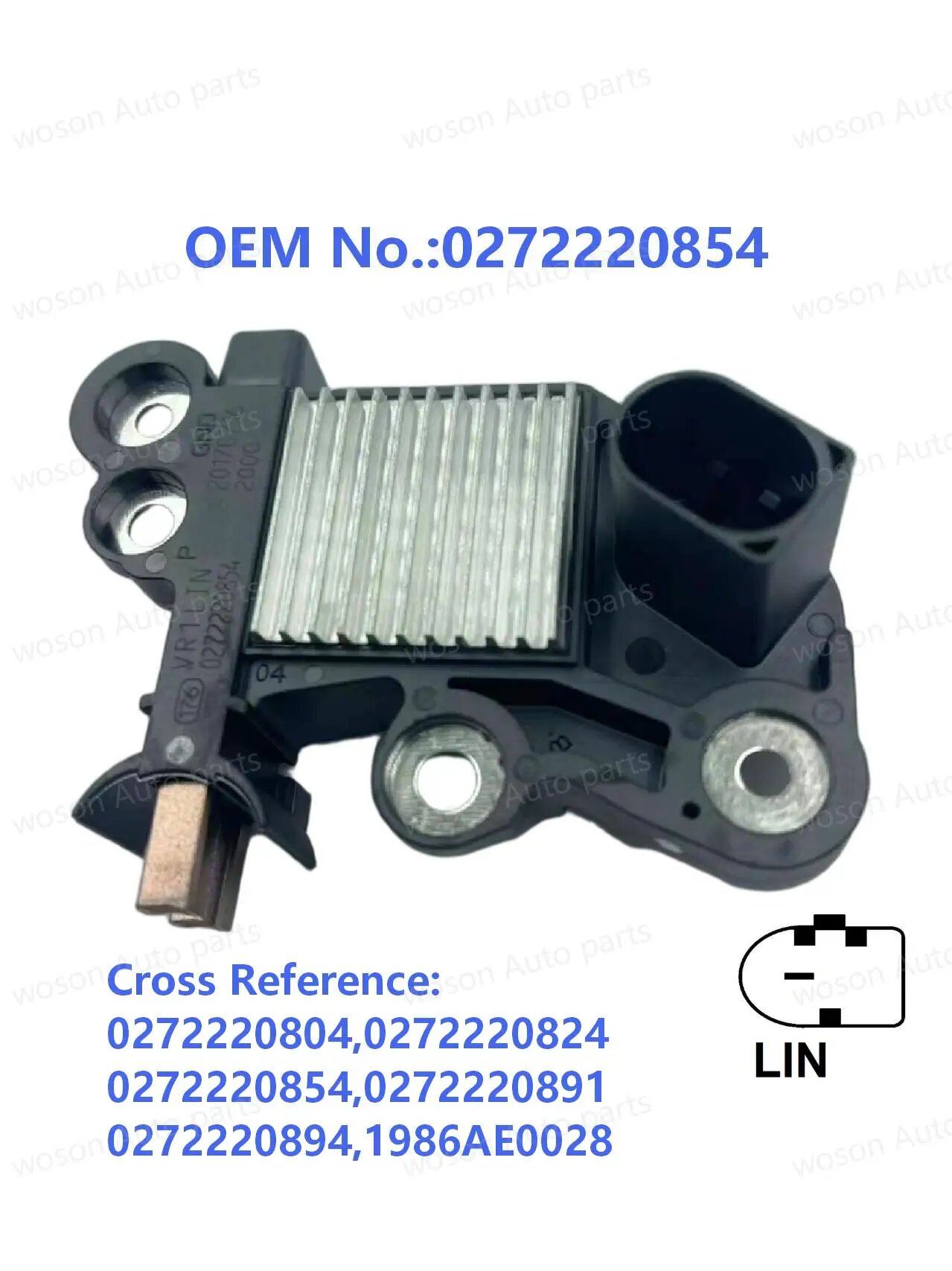 Оригинальный регулятор напряжения 0272220854 для VW AUDI SKODA SEAT GOLF PASSA TIGUAN TRANSPORTER A1 A3 Q3 LEON SCIROCCO SHARAN