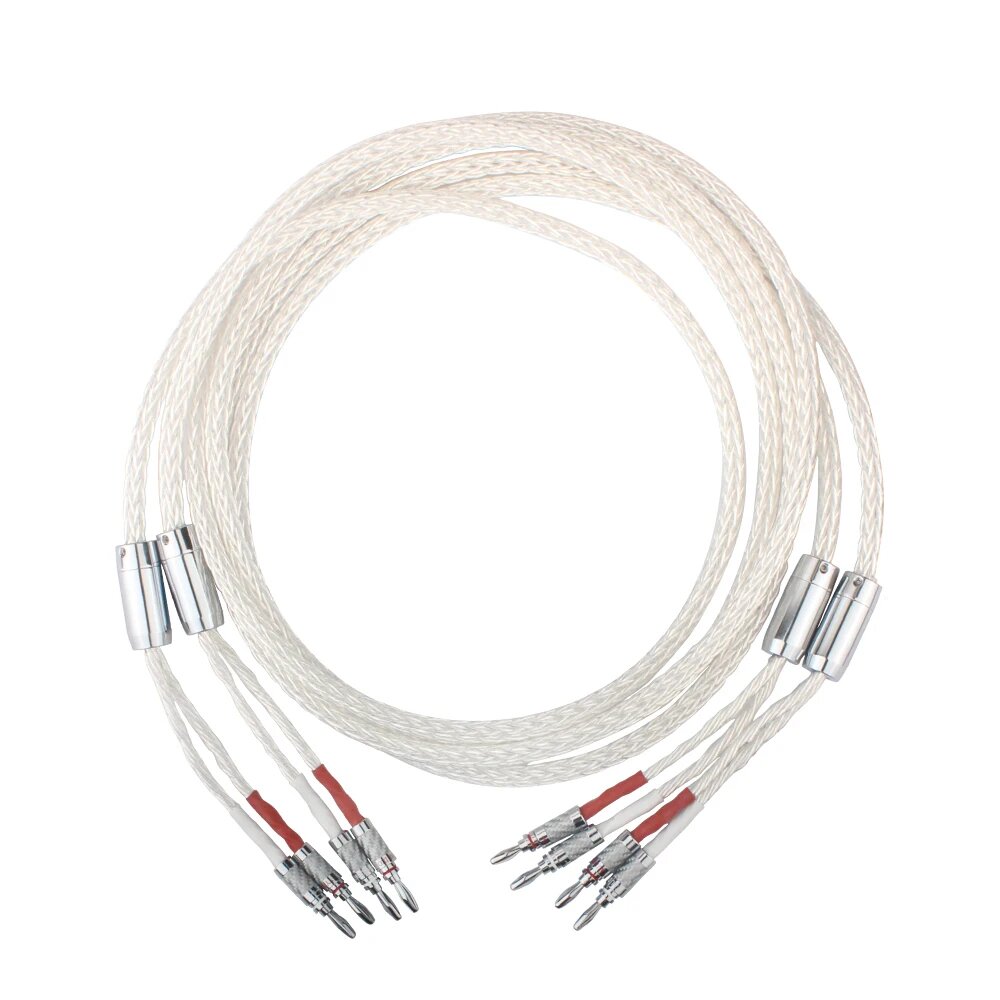 Посеребренный Hi-Fi кабель YYAUDIO для динамиков 1,5 м / 2 м / 2,5 м / 3 м
