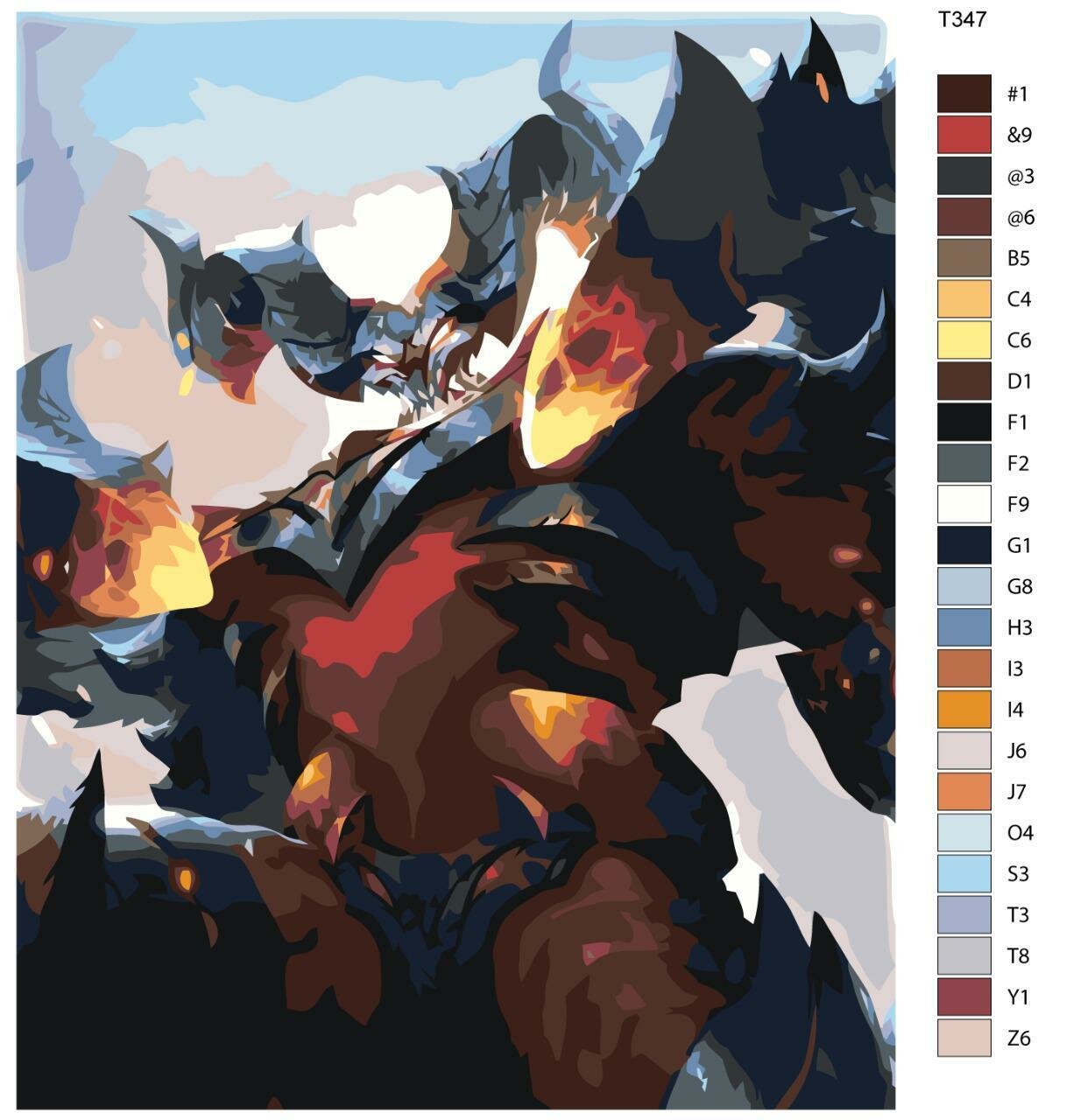 Картина по номерам Т347 "Mobile Legends: тамуз" 40Х50