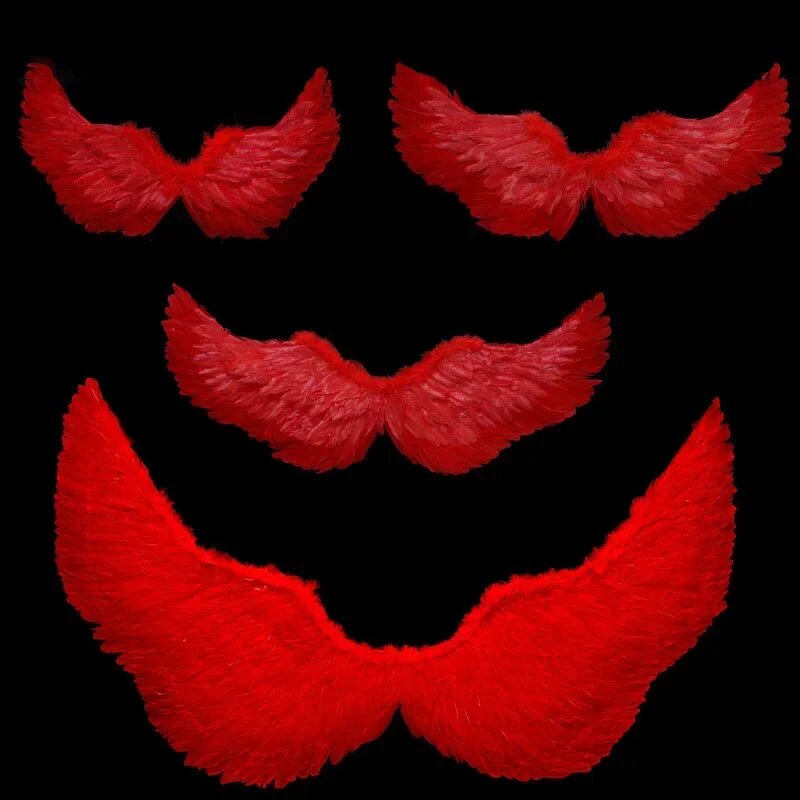 Ангельские крылья для косплея Красный, M, red