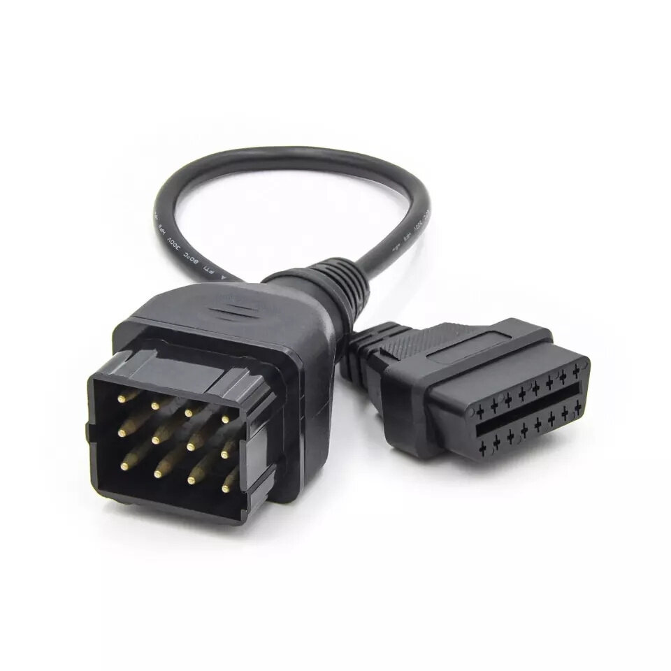 Переходник ГАЗ УАЗ волга GAZ UAZ VOLGA 12 pin на OBD2 16 pin - линии К и L (Оригинал, Полноценный)