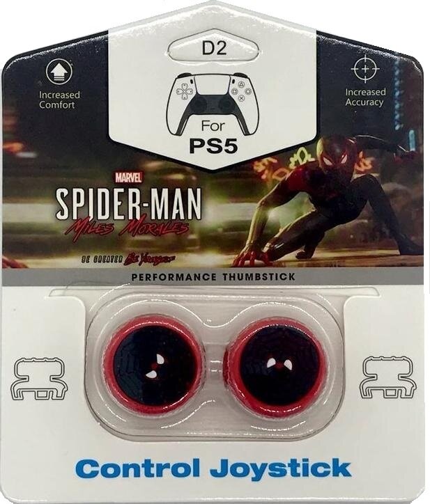 Накладки на стики (Spider-Man Miles Morales) высокие для PS4/PS5