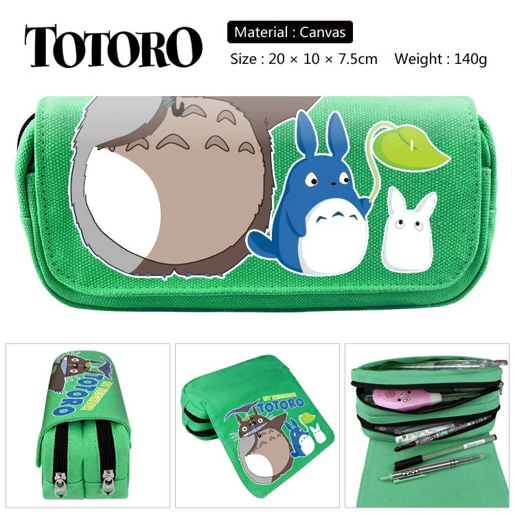 Пенал Bandai Totoro 21см Зеленый, 3