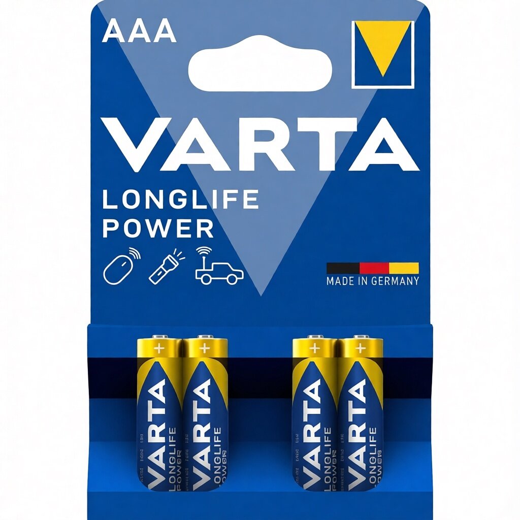 Батарейка VARTA AAA Longlife Power (LR03), 4 шт. (4 шт. в одном блистере)