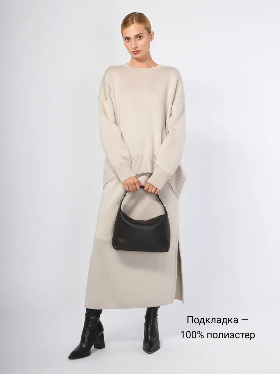 Сумка кросс-боди Palio, фактура тиснение, черный — фото 1