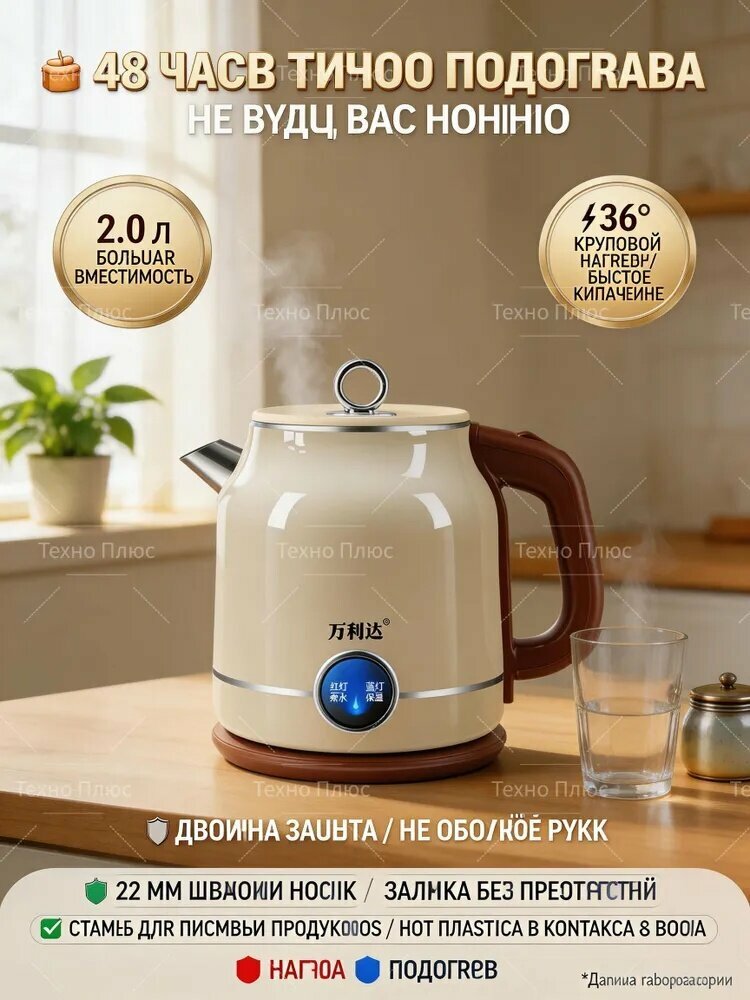 Электрический чайник PDDDIANZCP3/31012, бежевый