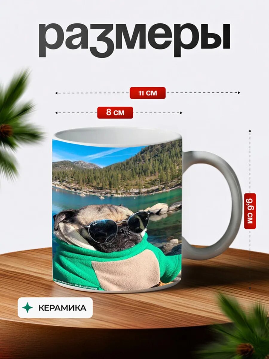 Кружка Мопс 22, — фото 1