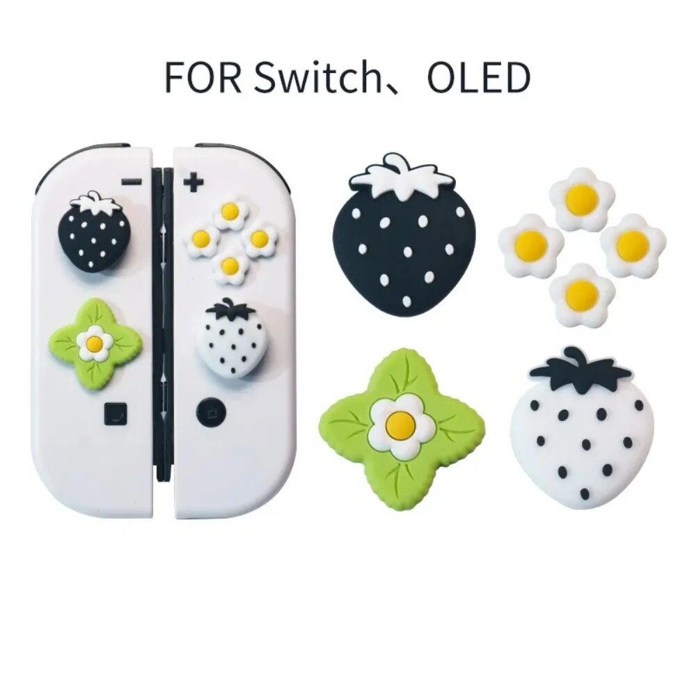 Накладки на кнопки Switch OLED, черные