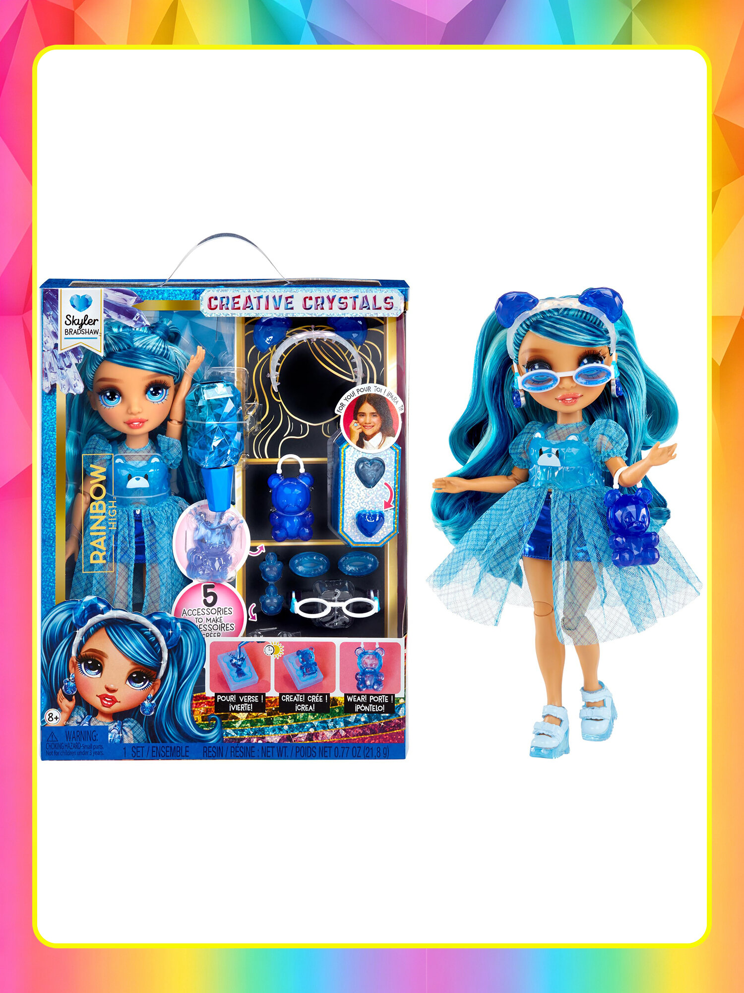 Rainbow High Creative Crystals Skyler модная кукла
