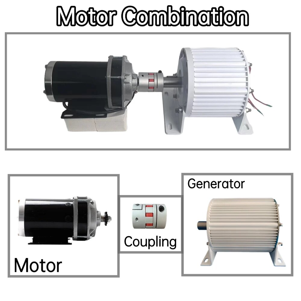 Электрогенератор 10 кВт 20 кВт 30 кВт 3 фазы 24V DC Motor, Motor Combination, 220 В, 15KW