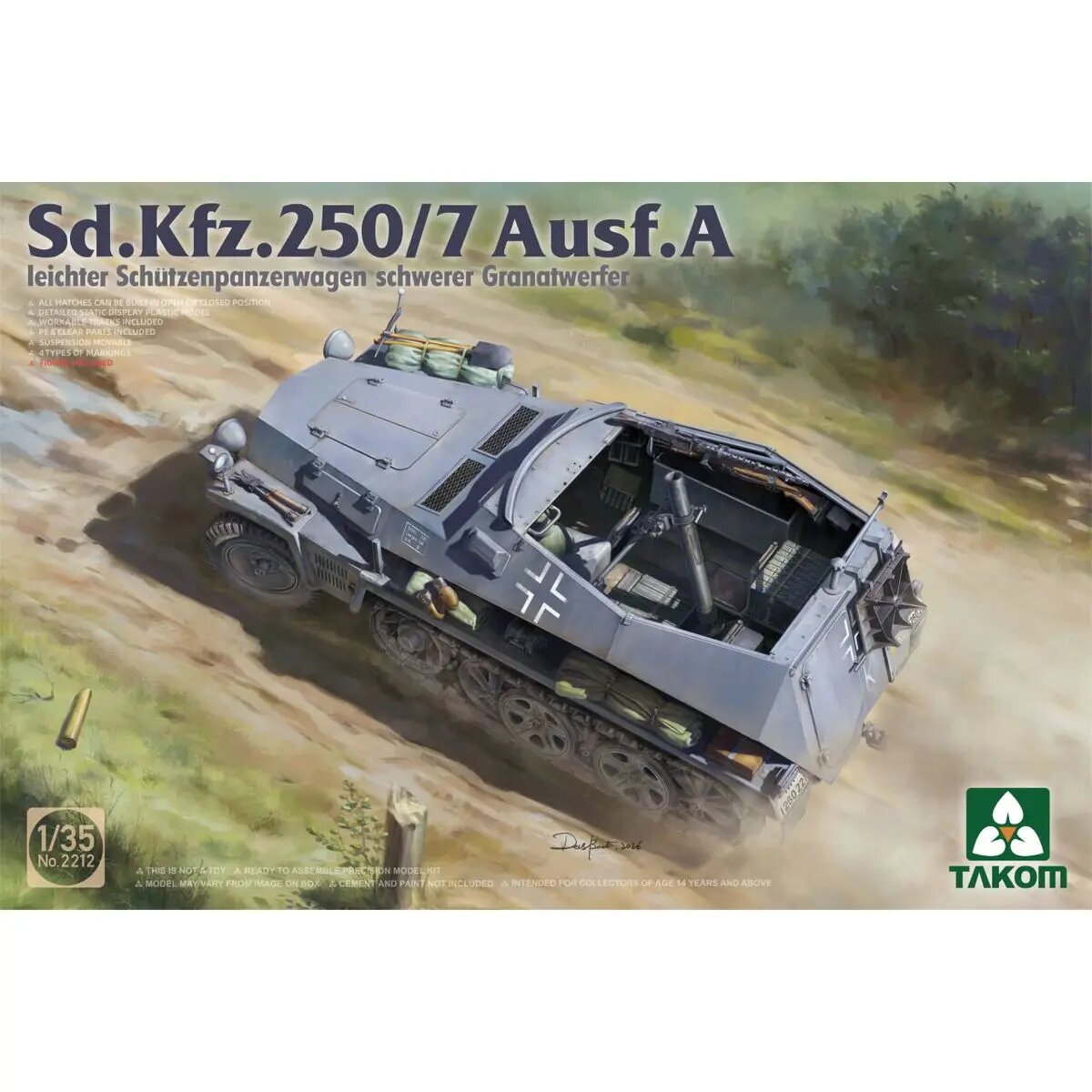 TAKOM 2212 Sd. Kfz.250/7 Ausf.A модель 1/35