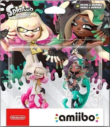 Набор из двух фигурок Жемчик и Мариша Pearl и Marina из игры Splatoon разноцветные пластиковые для видеоигр