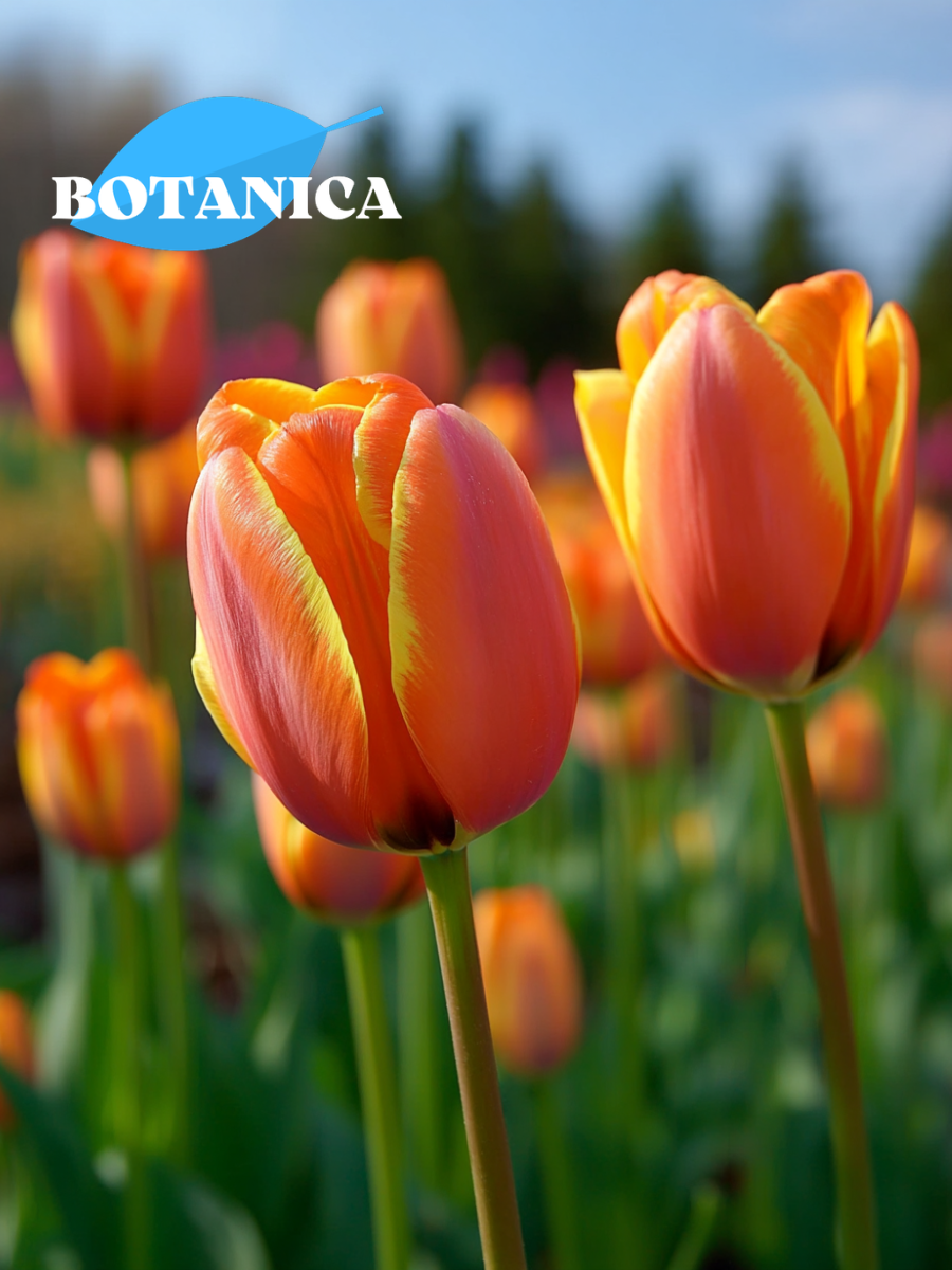 Луковицы цветов, botanica garden, Тюльпан Дэнмарк 3 штуки (красно-желтый)