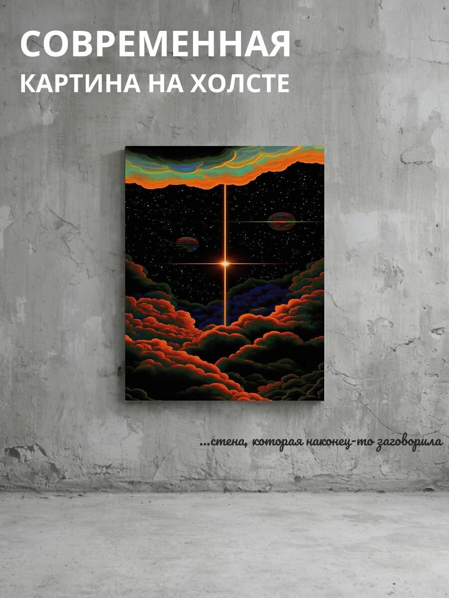 Картина на холсте Космос: планеты 50x70 см