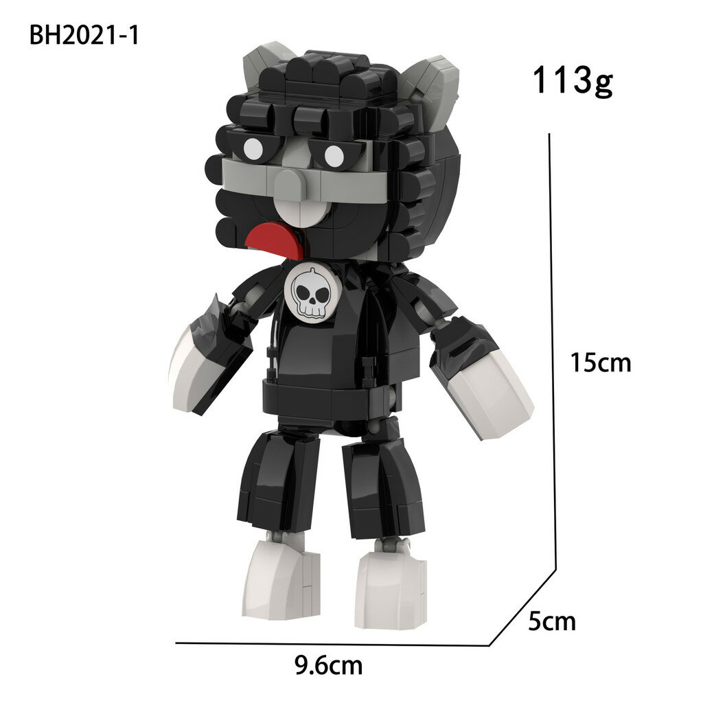 Poppy playtime toy figures with abs material for creative assembly and play black sheep