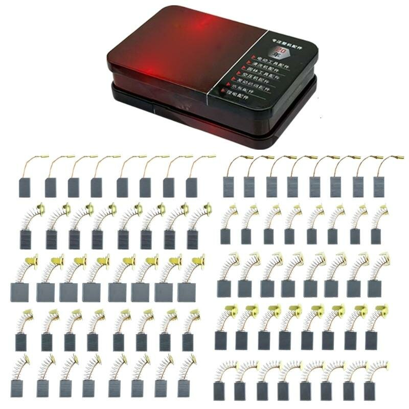 80шт Угольные щетки для электроинструмента 43#,44#,411#,6-100#,50#