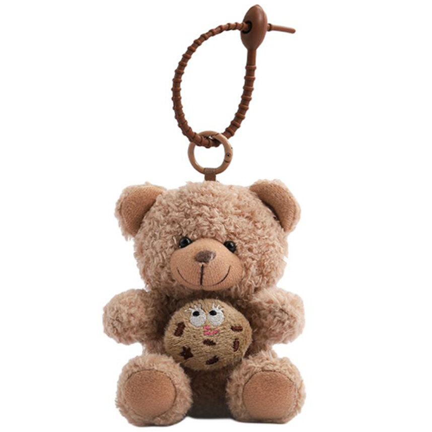Плюшевая подвеска унисекс BOTI Медвежонок с печеньем, Light Brown Cookie Bear, высота 11 см