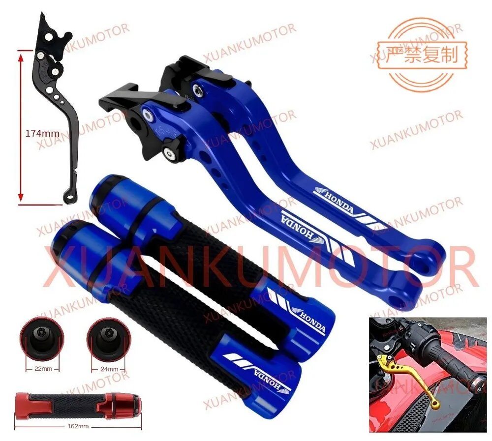 Для Honda CBR600 F2/F3 F4 F4i 1991-2007, DEAUCILLE 700 CBF600/SA 2006-2007, CB900 Hornet 2002-2006. Ручка тормозной системы мотоцикла и противоскользящая накладка на руль Хонда 0123456789